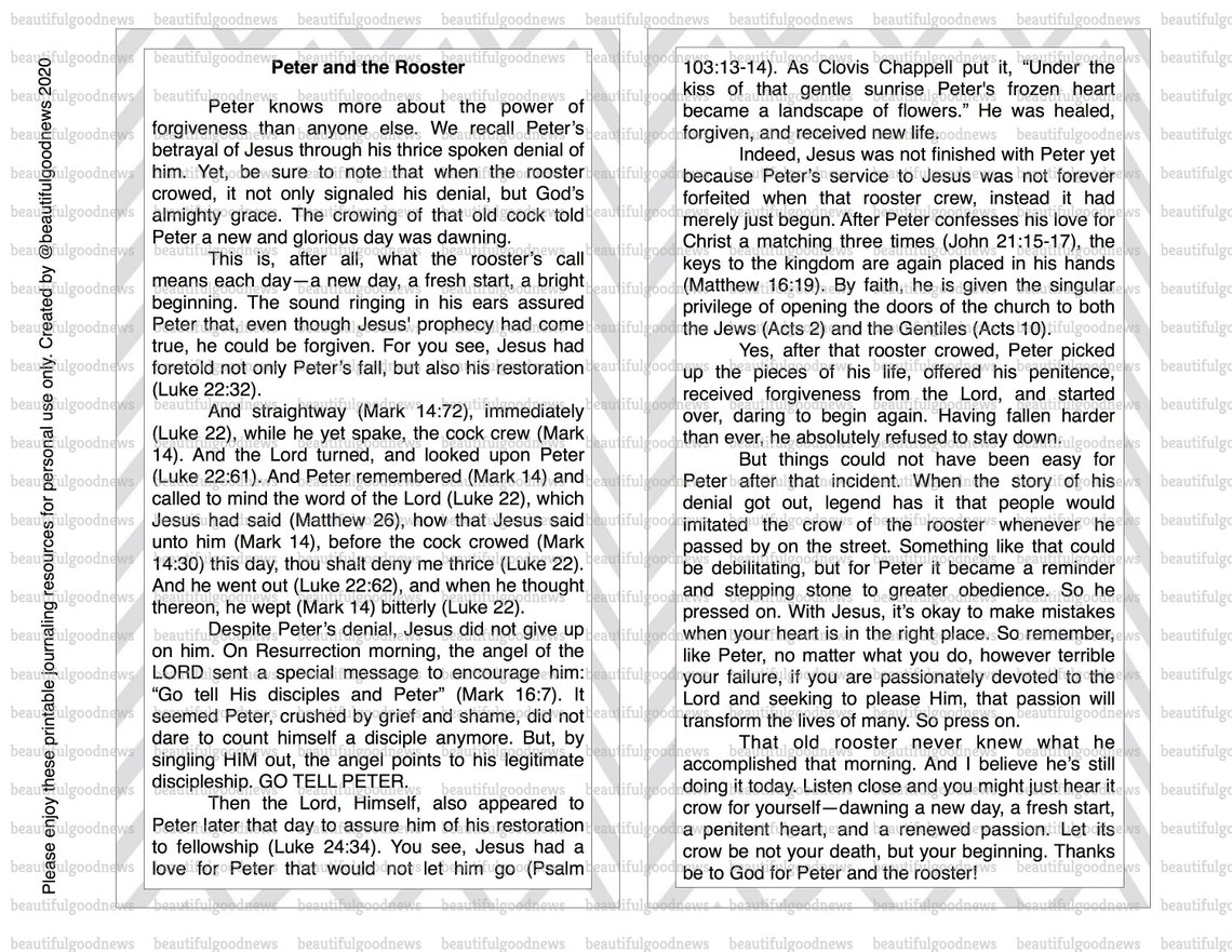 Peter and the Rooster Easter Jesus Praying | Etsy