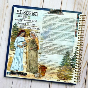 Mary Visits Elizabeth, Christmas, Beautifulgoodnews, Bible Journaling ...