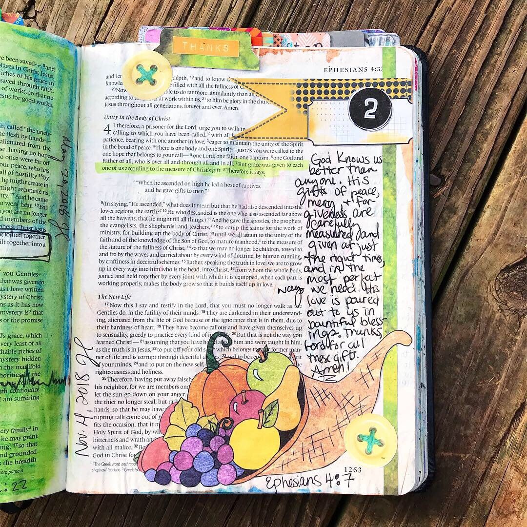 Grace and Gratitude Thanksgiving Thankful Bible Journaling | Etsy