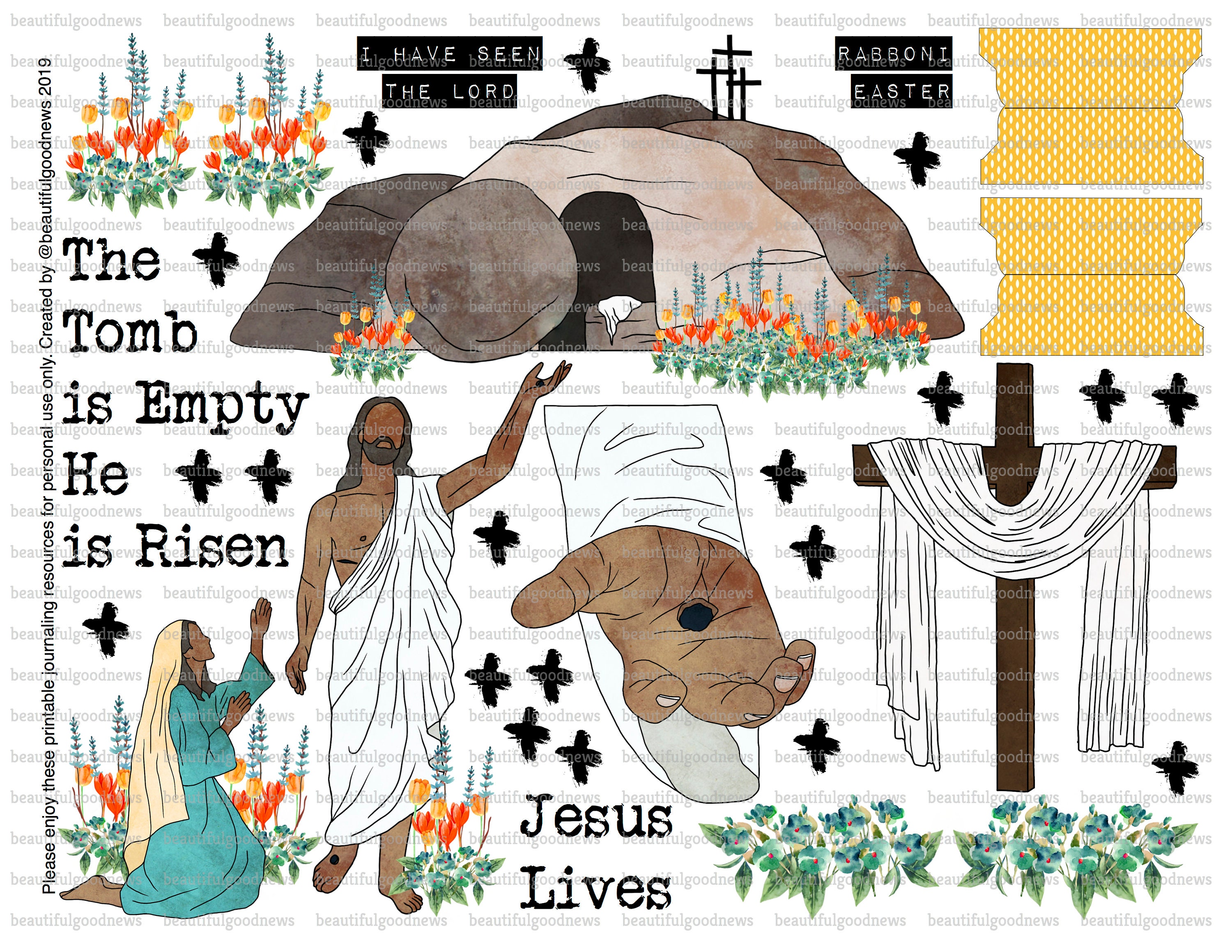 Empty Tomb Easter Beautifulgoodnews Bible Journaling - Etsy