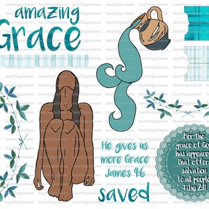 Amazing Grace, Bible Journaling, Traceable, Printable, Faith, Christian ...