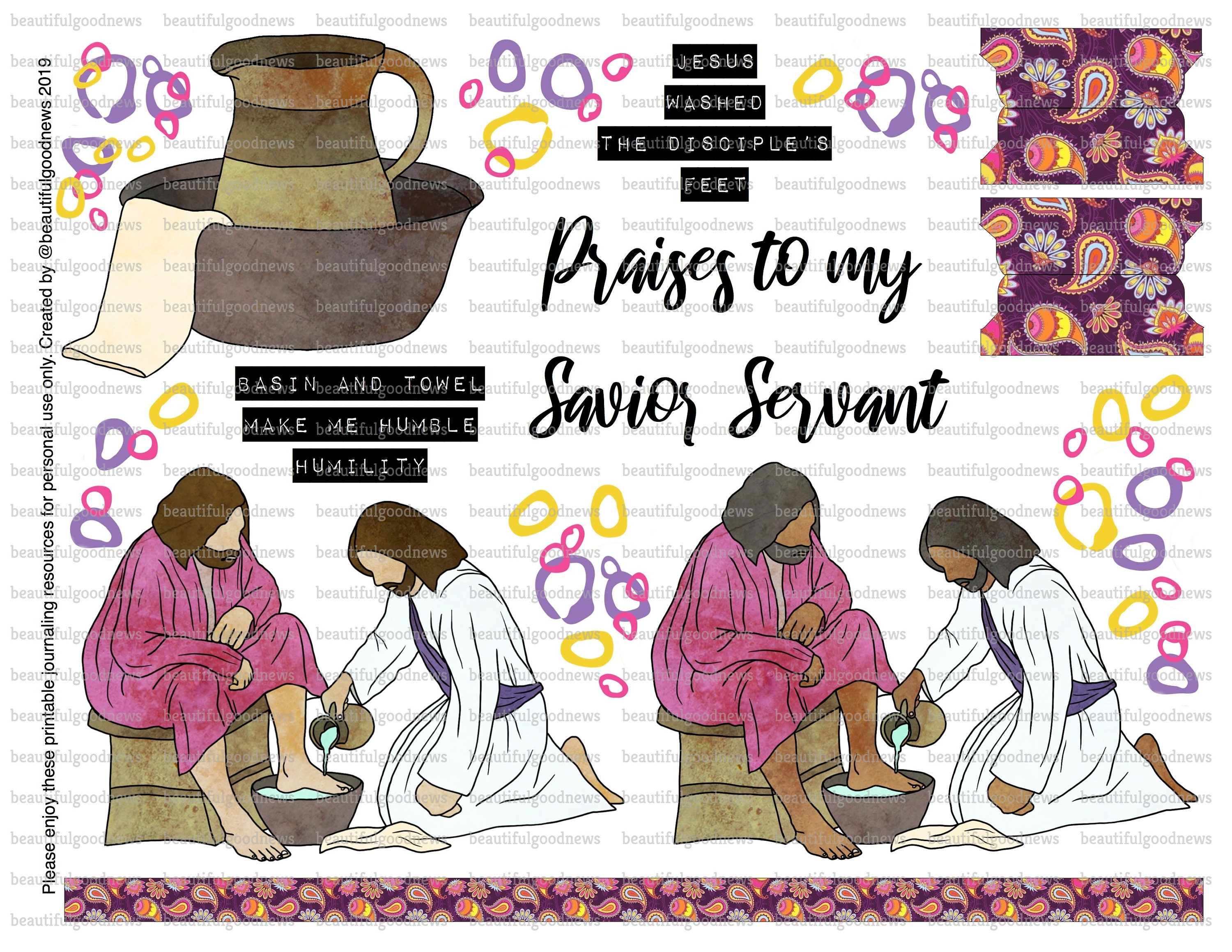 Scripture Foot Washing Ceremony Clipart