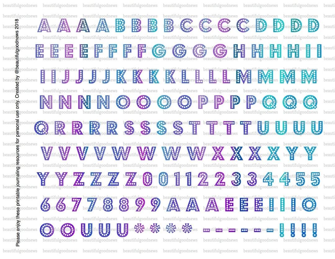 Dotted Letter Alphas in Unicorn, Rainbow, and Black - Etsy