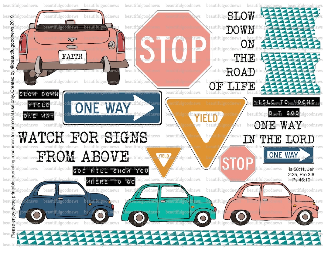 Road Signs, Beautifulgoodnews, Bible Journaling, Traceable, Printable ...