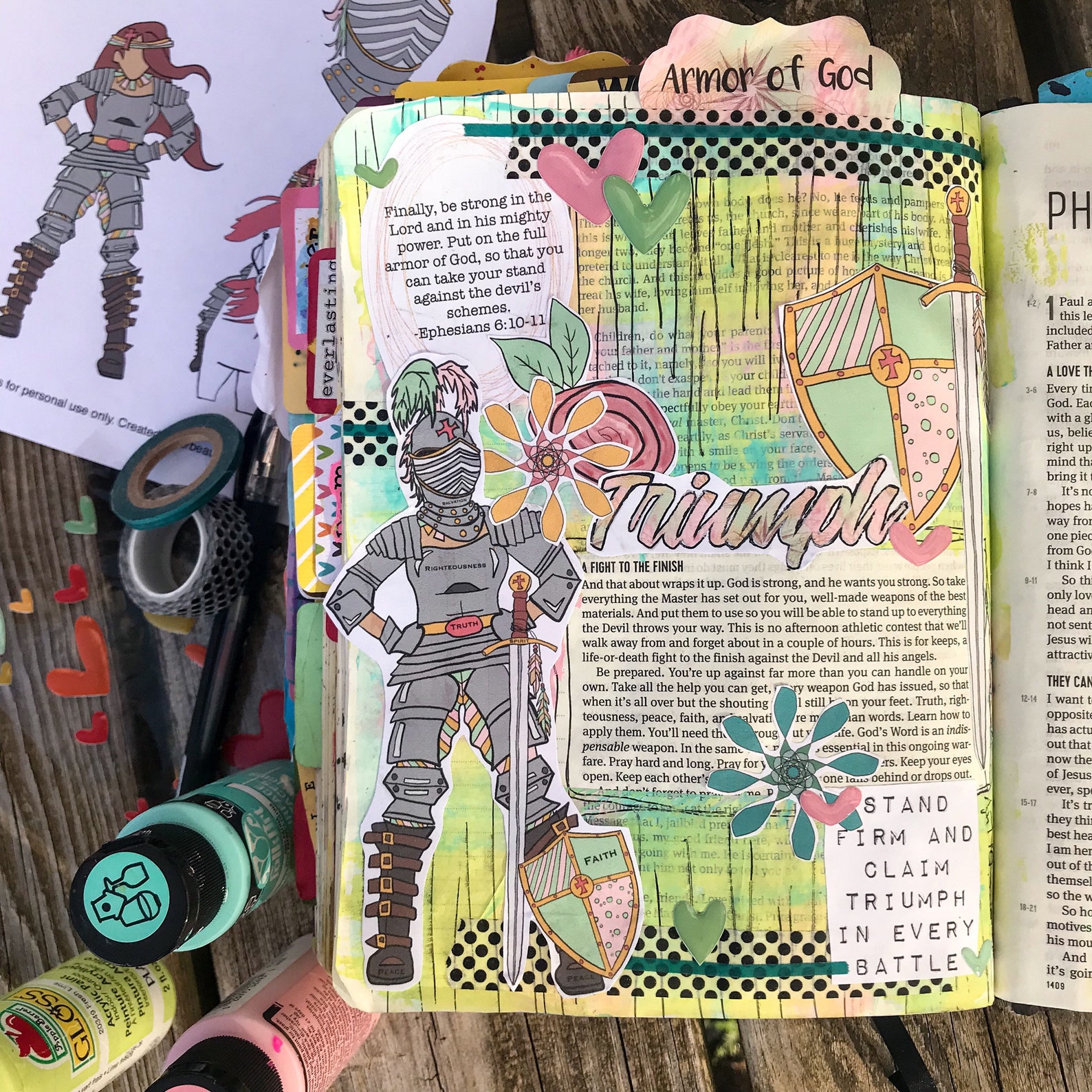 Armor of God, Bible Journaling, Traceable, Printable, Faith, Christian ...