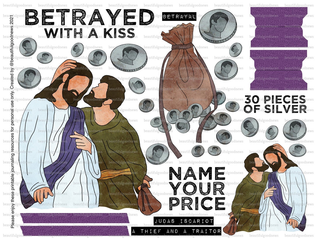 Judas Betrays Jesus Clipart