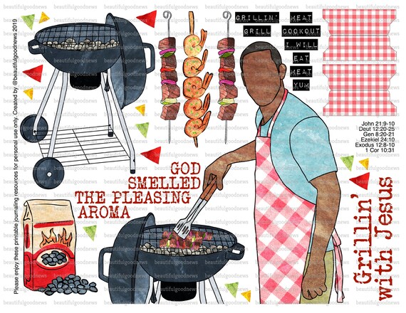 Grillin With Jesus BBQ Beautifulgoodnews Bible Journaling - Etsy Canada