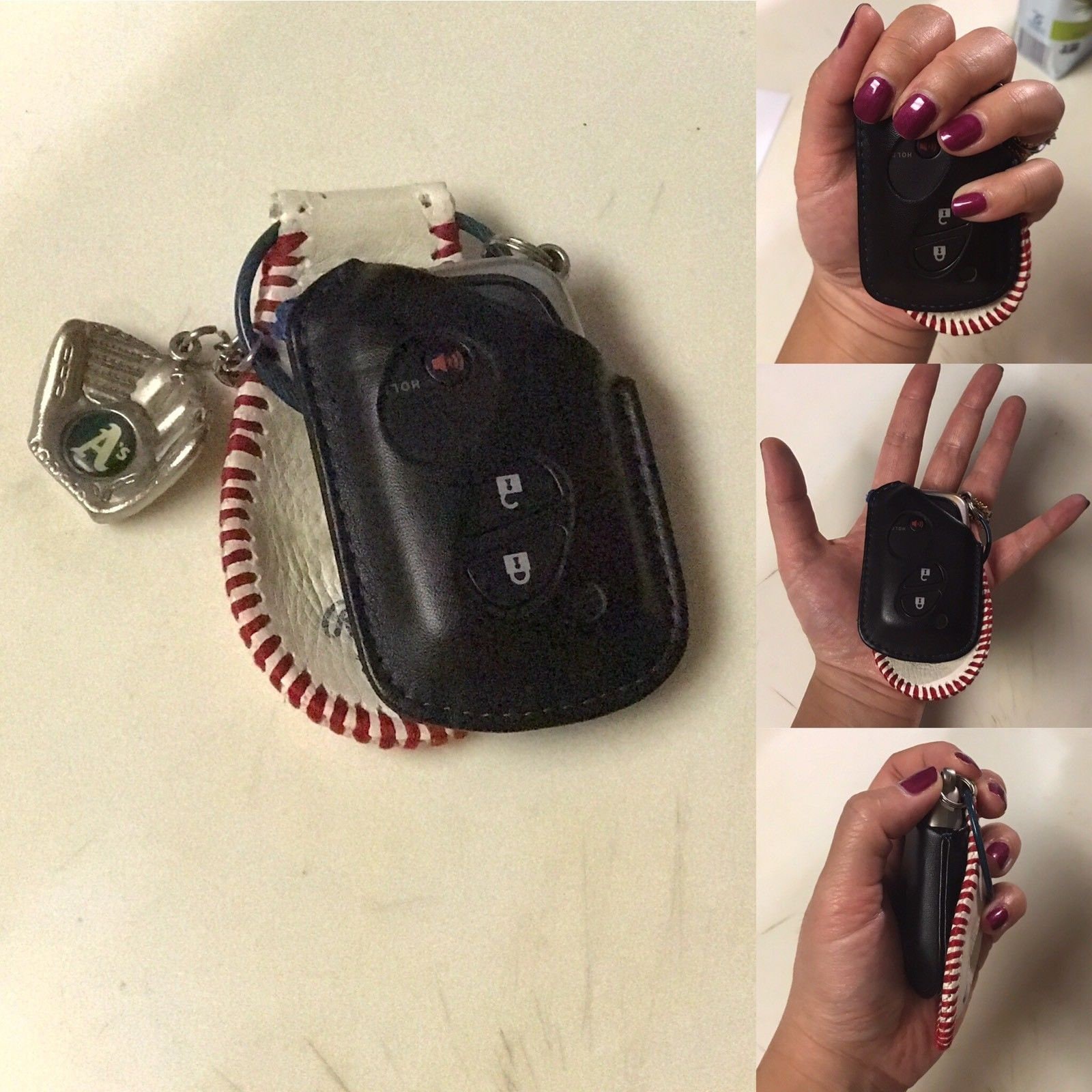 2 Official MLB / Milb Rawlings Leather Baseball Keychain Major League ...