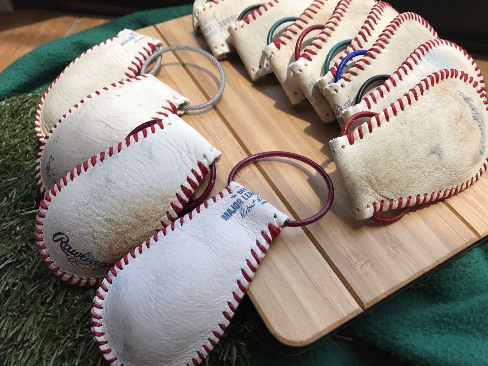 2 Official MLB / Milb Rawlings Leather Baseball Keychain Major - Etsy