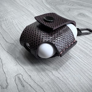 Real Water Snake Leather Case for Apple Airpods 1&2 With a Keychain ...