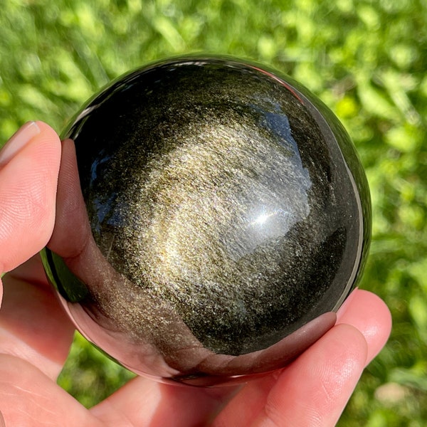 Obsidian Sphere - Etsy