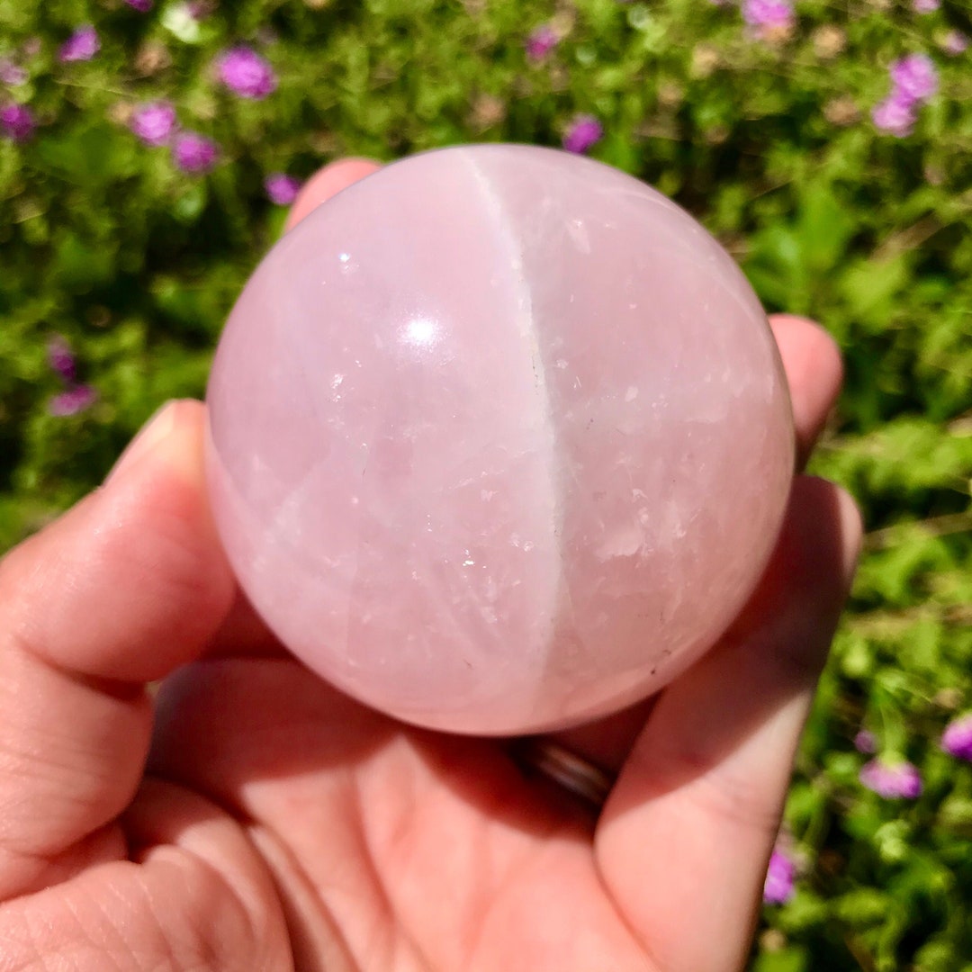 Rose Quartz Crystal Sphere, Rose Quartz Sphere, Rose Quartz Crystal ...