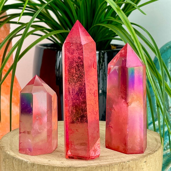 Ruby Aura Quartz - Etsy