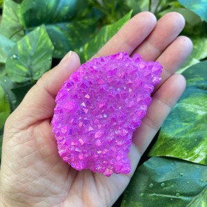 Pink Aura Quartz Cluster, Fuchsia Aura Quartz Cluster, Bright Pink Aura ...
