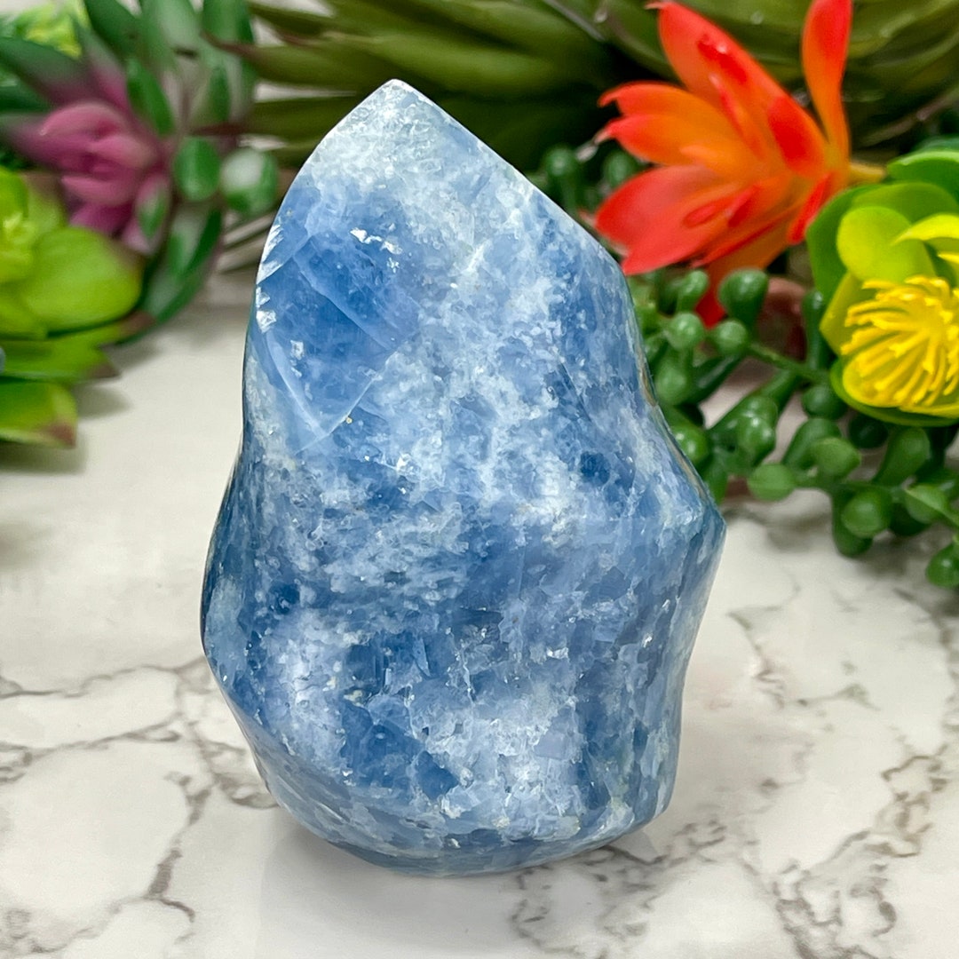 Blue Calcite Flame, Blue Calcite Tower, Blue Calcite, Blue Calcite ...