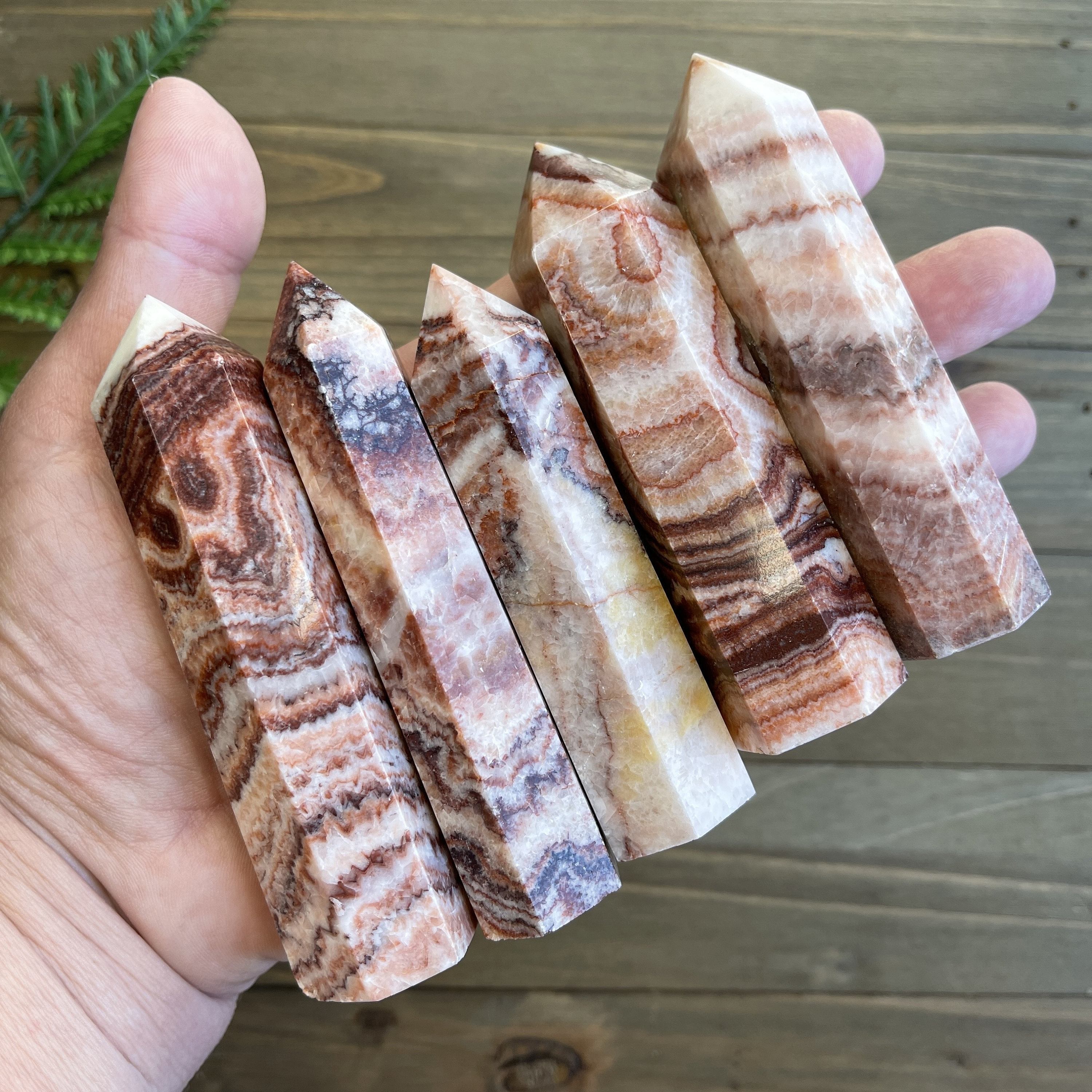 Banded Red Calcite Crystal Points Red Calcite Tower Banded - Etsy UK