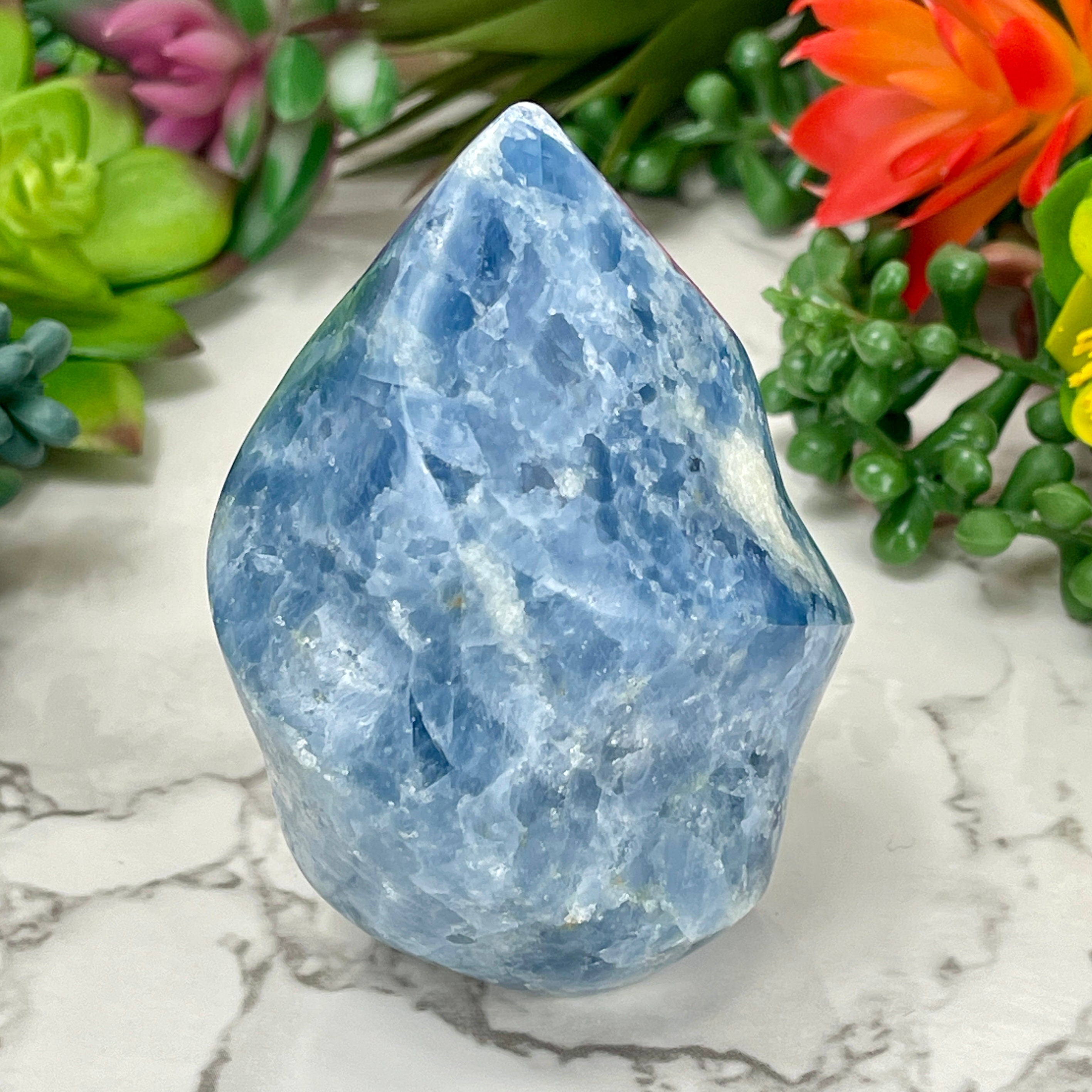 Blue Calcite Flame, Blue Calcite Tower, Blue Calcite, Blue Calcite ...