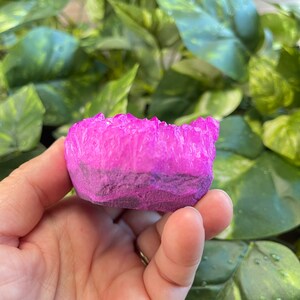Pink Aura Quartz Cluster, Fuchsia Aura Quartz Cluster, Bright Pink Aura ...