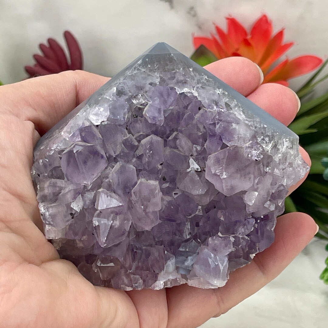 Amethyst Cluster With Natural Sides, Raw Amethyst Crystal Cluster ...