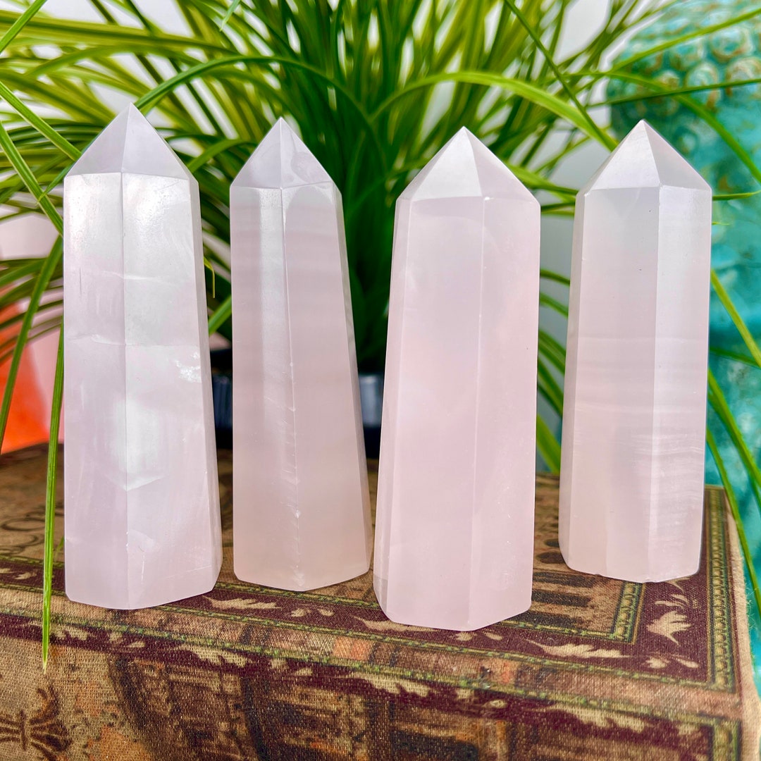 Pink Mangano Calcite Crystal Towers, Pink Mangano Calcite Points, Pink ...