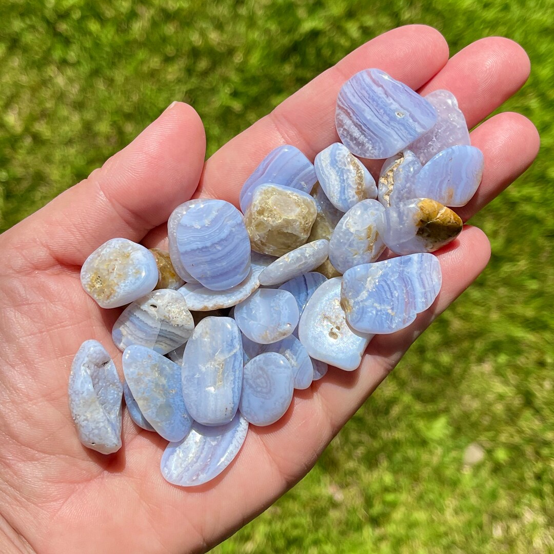 Blue Lace Agate Tumble Stone (0.5" - .75") Blue Lace Agate Tumbles ...