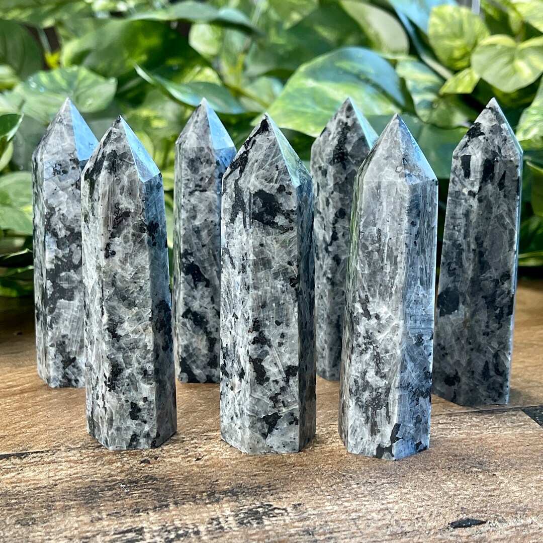 Larvikite Towers, Larvikite Crystal Points, Larvikite Stone, Flashy ...