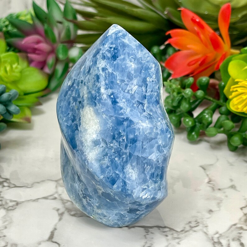 Blue Calcite Flame, Blue Calcite Tower, Blue Calcite, Blue Calcite ...