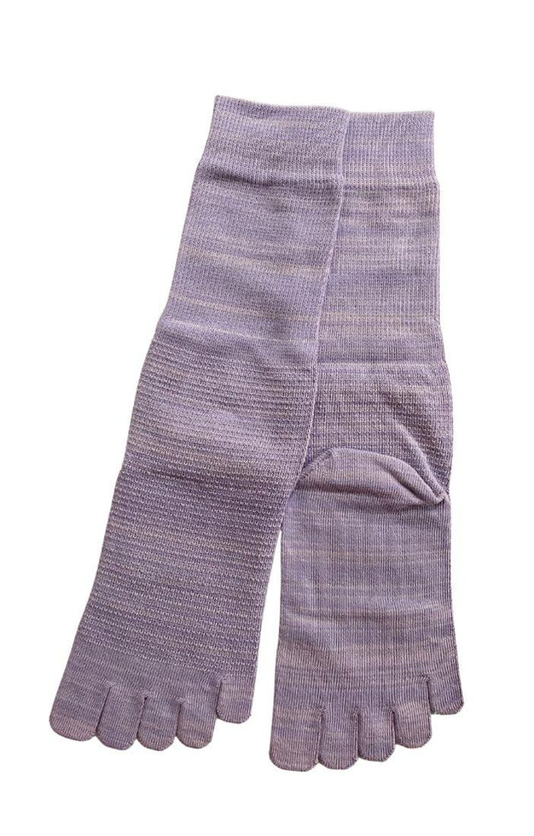 Vibrant Cotton Middle Crew Toe Socks - Etsy