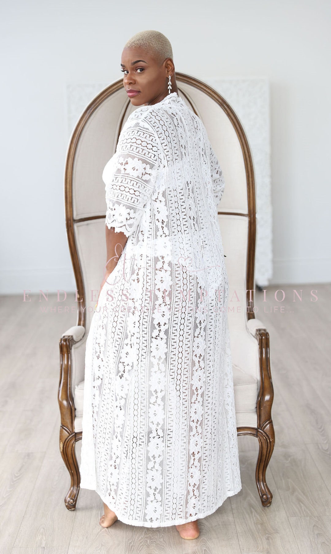 Bella Full Length Lace Bridal Robe Bridesmaid Robes Robe - Etsy