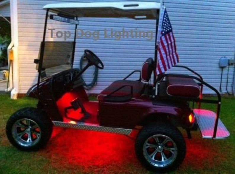 4pc Led Red Golf Cart Kart Neon Under Body Underglow Light 12V Custom ...