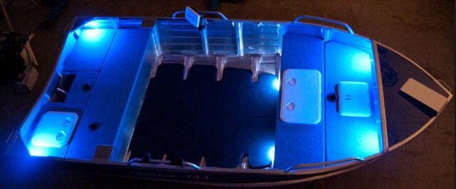 4 Pcs Blue LED Boat Lights Waterproof 12v - Etsy