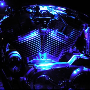 4 Pcs Blue Motorcycle LED Accent Underglow Lighting Bike Lights 12v - Etsy