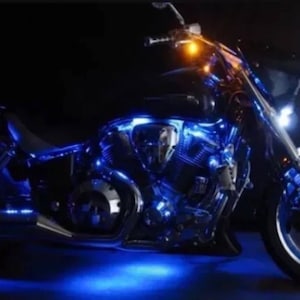 4 Pcs Blue Motorcycle LED Accent Underglow Lighting Bike Lights 12v - Etsy