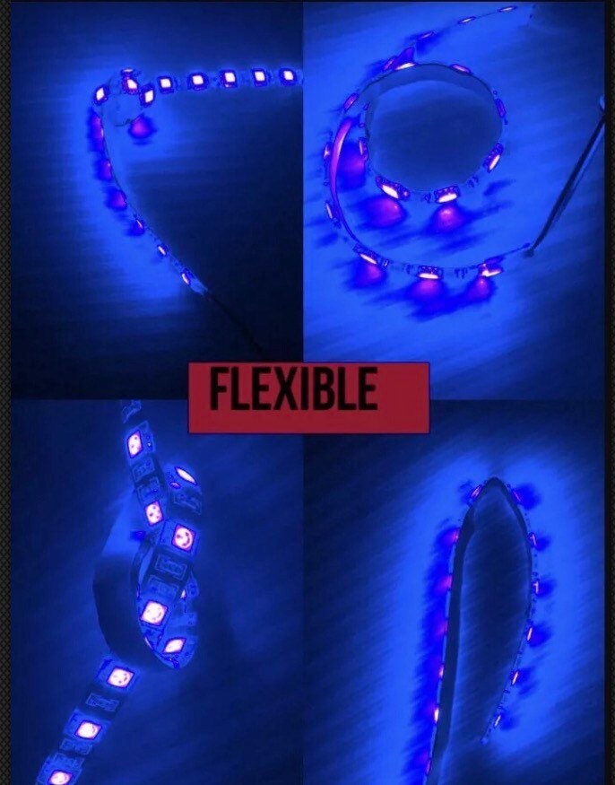 4pc Led BLUE Golf Cart Kart Neon Under Body Underglow Light 12V Custom ...
