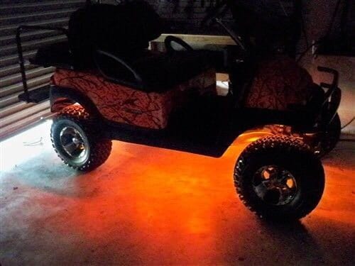 4pc Led Amber Orange Yellow Golf Cart Kart Neon Under Body Underglow ...