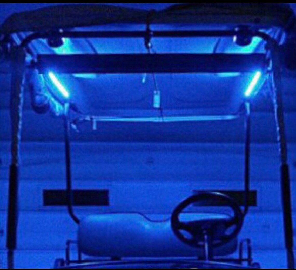 4pc Led BLUE Golf Cart Kart Neon Under Body Underglow Light 12V Custom ...