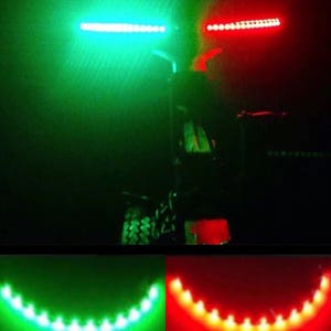 Red and Green LED Navigation Lights Pair Waterproof Boat Bow NAV Front ...