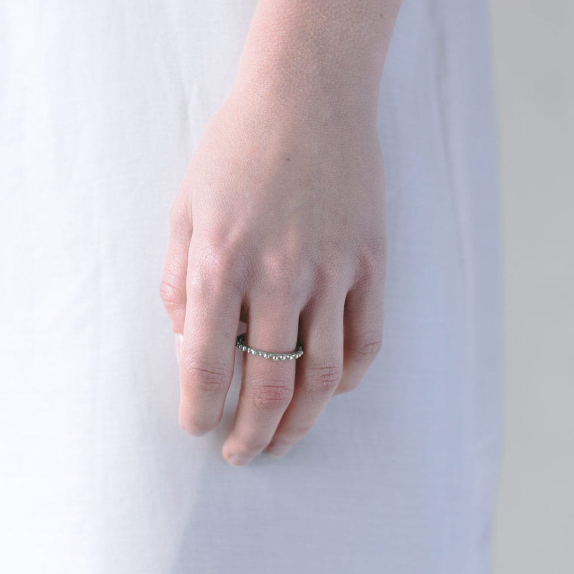 Silver Elliptical Ring / Fine Jewellery / Everyday Stackable Ring ...