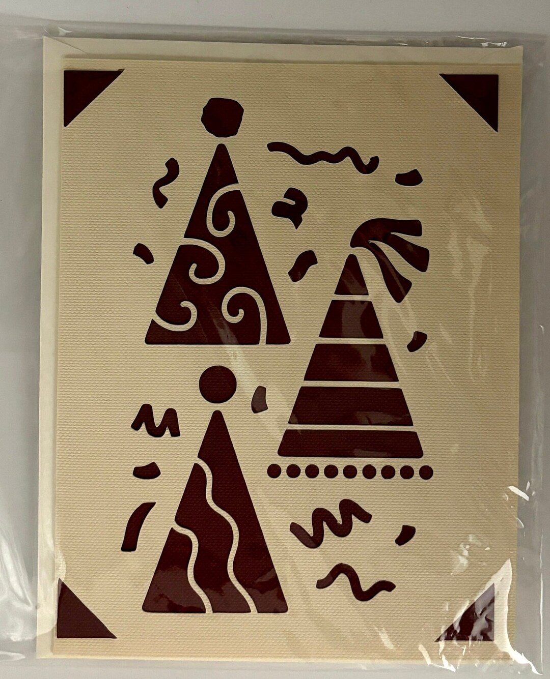 Happy Birthday Card Blank Inside With Cut Out of Birthday Hats - Etsy