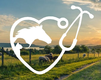 Vet Tech Vinyl Car Decal - Etsy