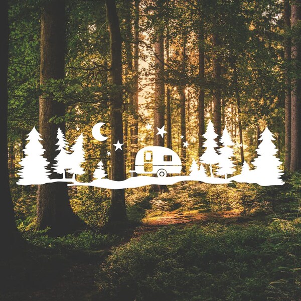 Camping Wall Decal - Etsy