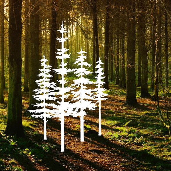 Pine Tree Decals - Etsy