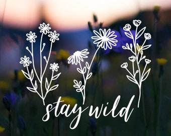 Wild Flower Decal | Etsy