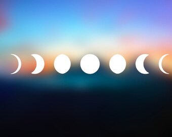 Moon Phase Car Decal - Etsy