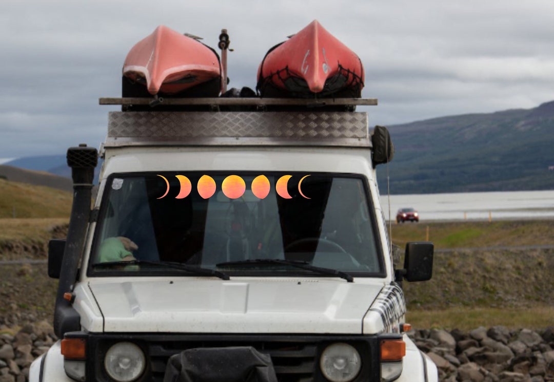 Holographic Moon Phase Decal: Lunar Cycle Car Camper Decor - Etsy