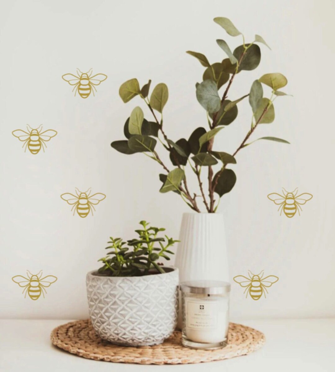 Bundle of Bee Wall Decals Removable Decals for Wall or Other Flat ...