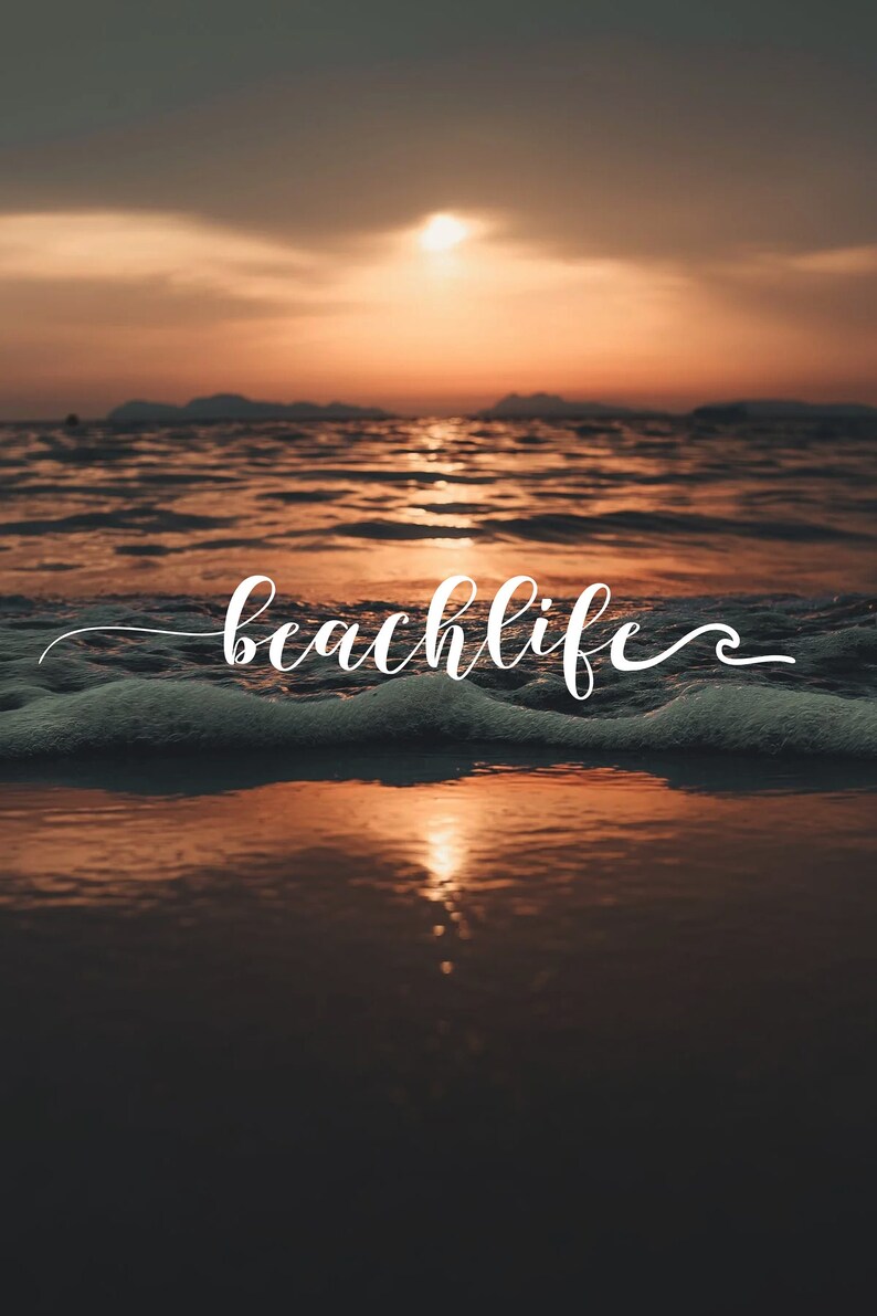 Beach Life Vinyl Decal Beachy Decal With Waves Beach Life - Etsy