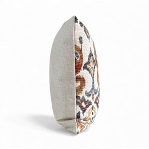 Sandoa Desert Ikat Pillow Cover: Beige Chenille, Rust & Teal - Etsy