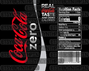 Coca Cola Coke Zero - Digital Download Sublimation Design for 20oz ...