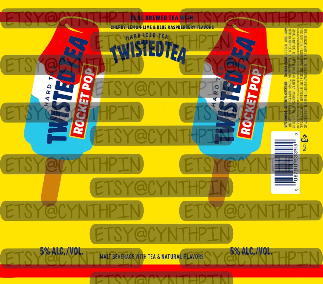 DIGITAL | Twisted Tea Rocket Pop | PNG | JPEG | 20oz | | Skinny Tumbler ...